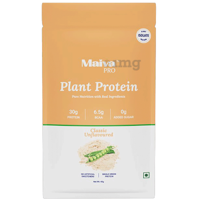 Maiva Pro Plant Protein Powder Classic Unflavoured: Buy packet of 40.0 ...