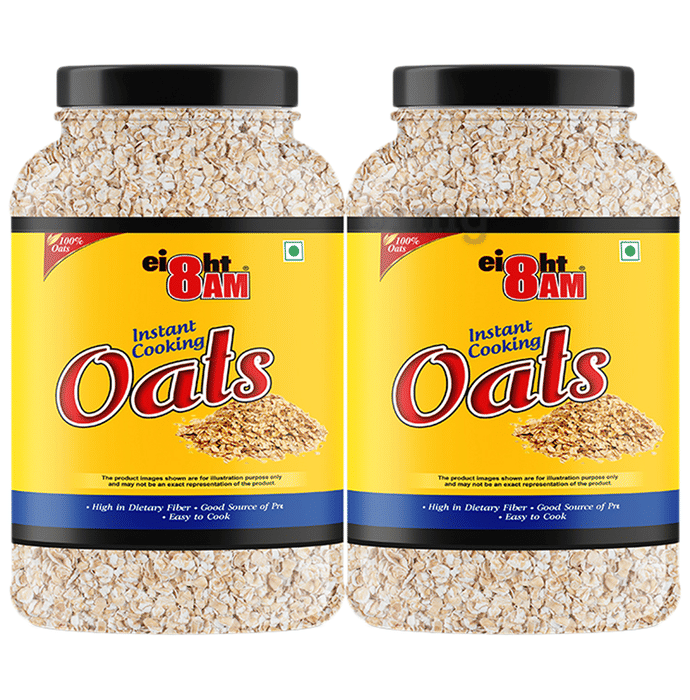 8AM Instant Cooking Oats (1.1kg Each): Buy combo pack of 2.0 bottles at ...