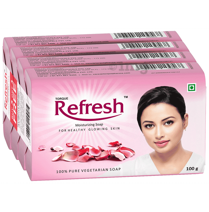 Refresh Moisturising Soap (100gm Each) Rose: Buy combo pack of 4.0 ...