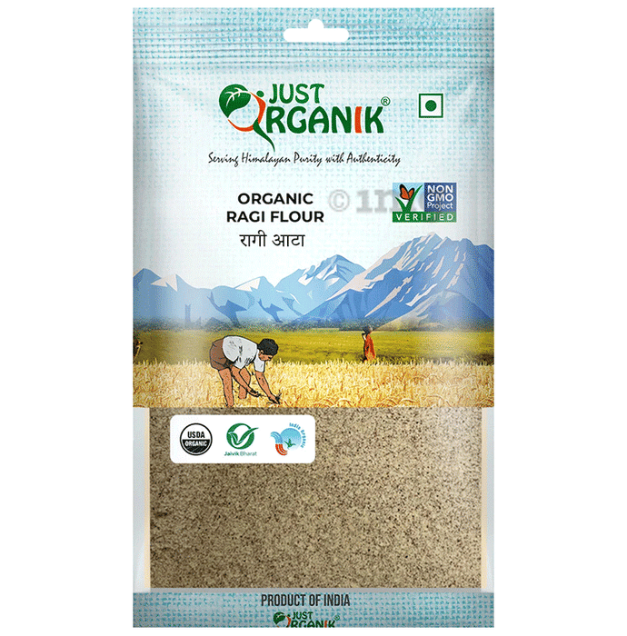 Just Organik Organic Ragi Flour: Buy packet of 500.0 gm Pack at best ...