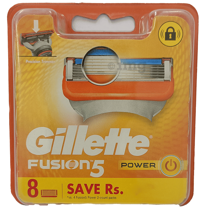 Gillette Fusion 5 Cartridge Power: Buy packet of 8 units at best price ...