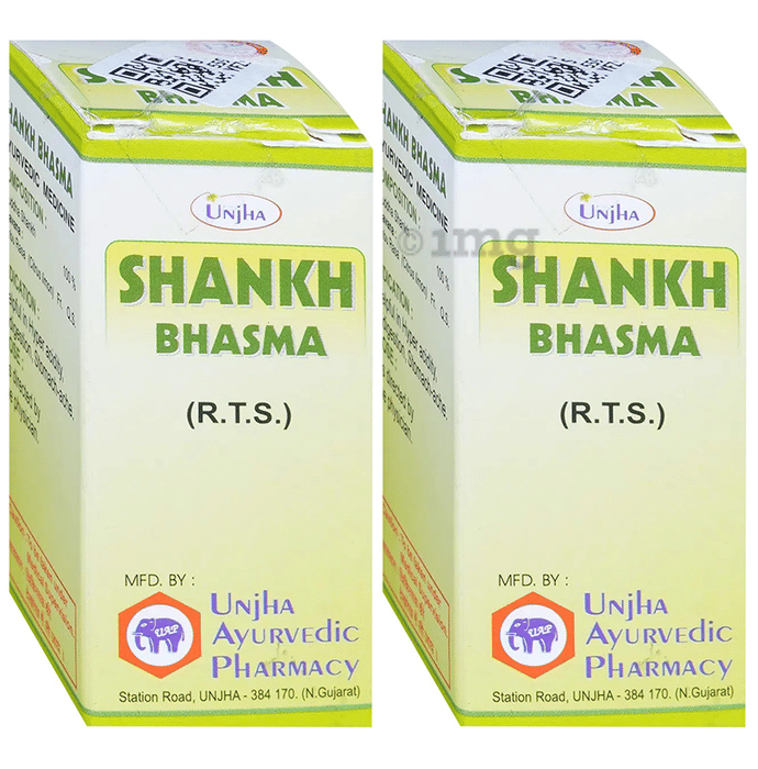 Unjha Shankh Bhasma Powder (10 gm Each): Buy combo pack of 2.0 bottles ...