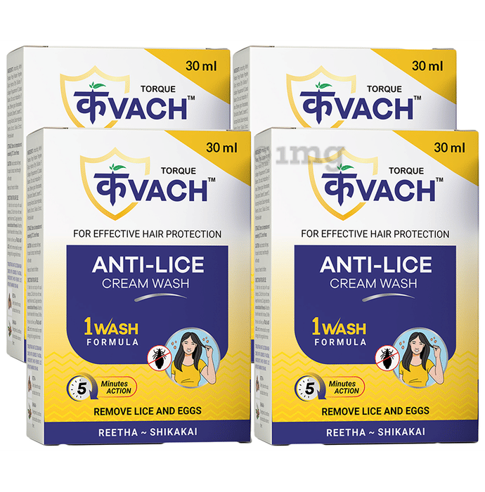 Torque Anti-Lice Cream Wash (30ml Each): Buy combo pack of 4.0 bottles ...