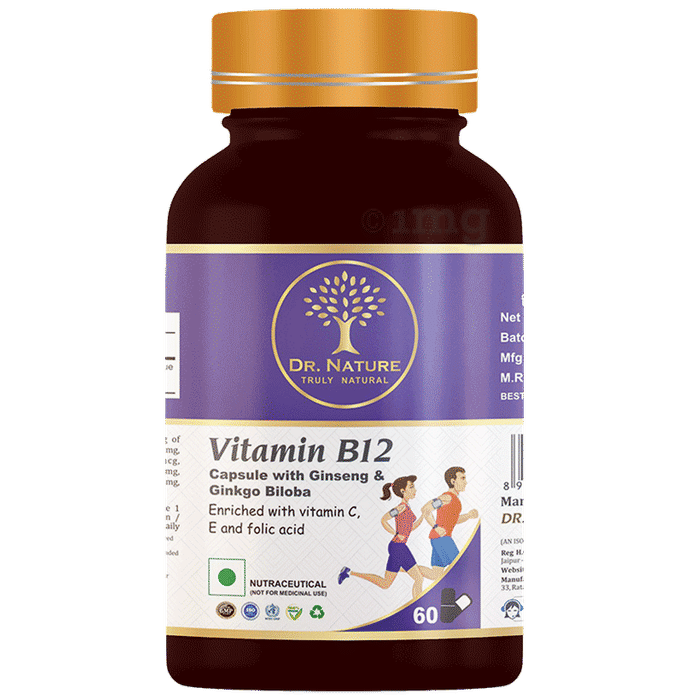 Dr. Nature Vitamin B12 Capsule with Ginseng & Ginkgo Biloba: Buy bottle ...
