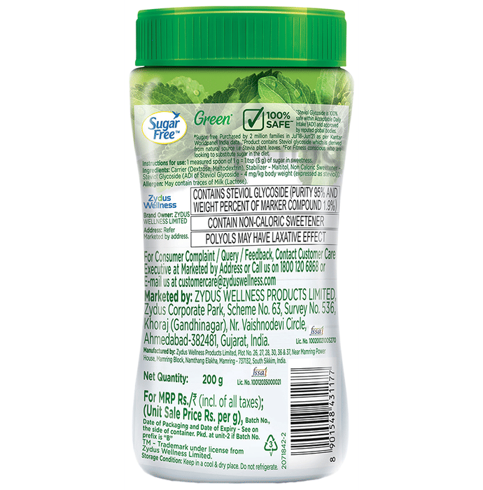 Sugar Free Green Stevia Sweetener Powder: Buy jar of 200.0 gm Powder at ...
