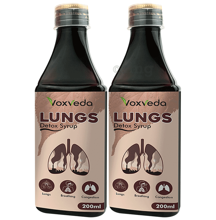 Voxveda Lungs Detox Syrup (200ml Each): Buy combo pack of 2.0 bottles ...