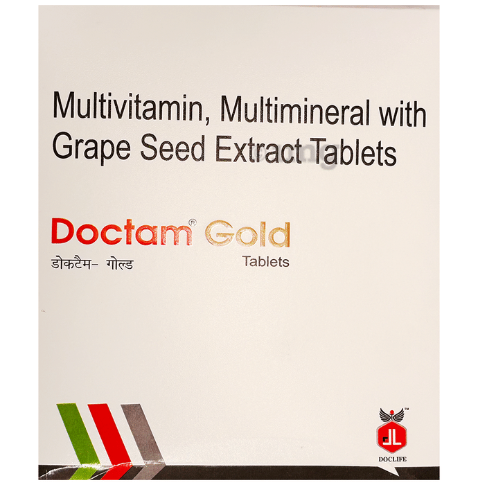 Doctam Gold Tablet: Buy strip of 15.0 tablets at 𝗯𝗲𝘀𝘁 𝗽𝗿𝗶𝗰𝗲 in India | 1mg