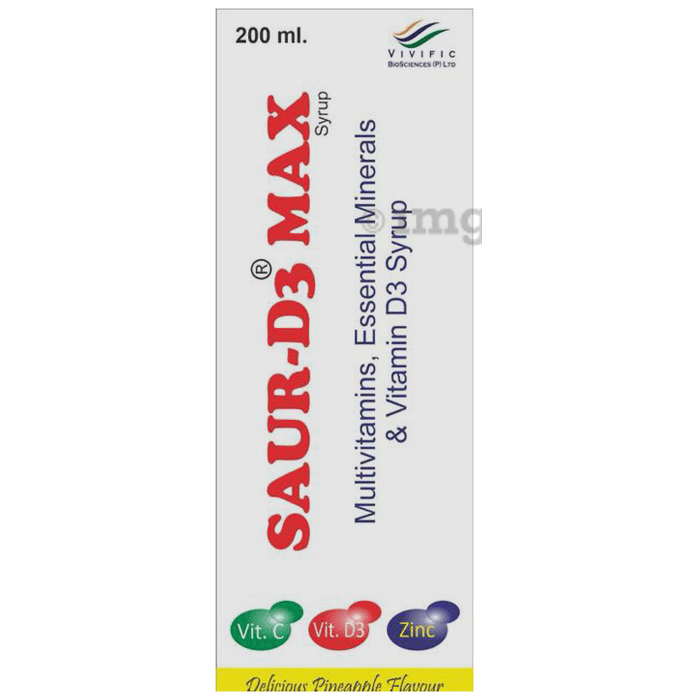Saur D3 Max Syrup: Buy bottle of 200.0 ml Syrup at best price in India ...