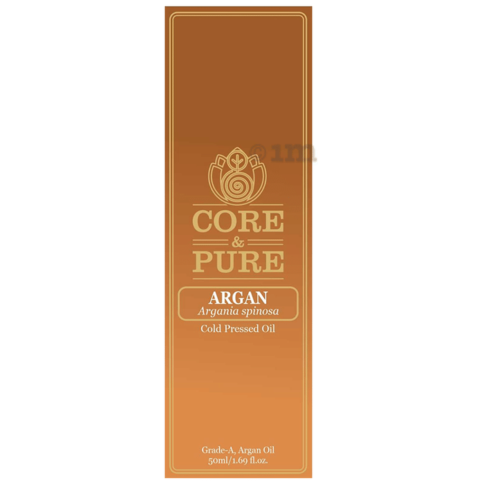 Core & Pure Argan Cold Pressed Oil: Buy bottle of 50.0 ml Oil at 𝗯𝗲𝘀𝘁 𝗽𝗿𝗶𝗰𝗲 in India | 1mg