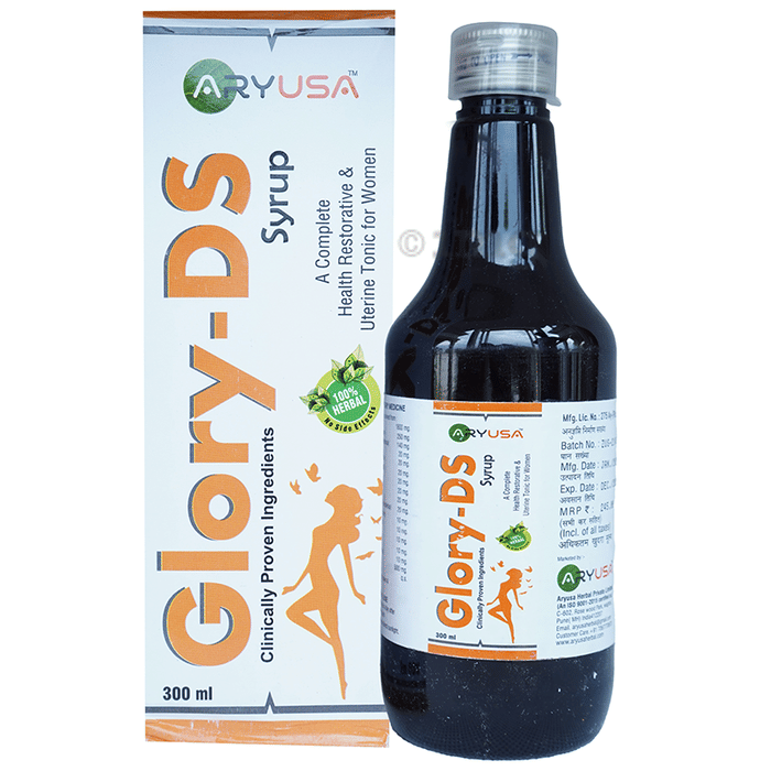 Aryusa Glory DS Syrup: Buy bottle of 300.0 ml Syrup at 𝗯𝗲𝘀𝘁 𝗽𝗿𝗶𝗰𝗲 in India | 1mg