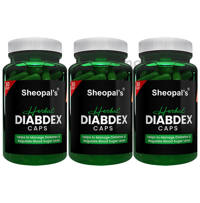 Sheopal's Herbal Diabdex Capsule (30 Each): Buy combo pack of 3.0 ...