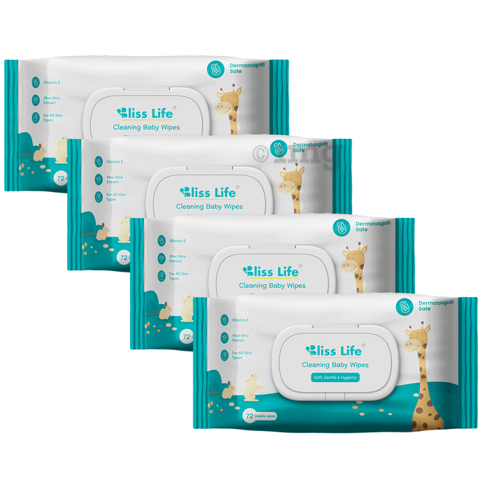 Bliss Life Cleaning Baby Wipe (72 Each): Buy combo pack of 4.0 Packs at ...