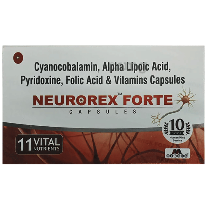 Neurorex Forte Capsule: Buy strip of 10.0 capsules at best price in ...