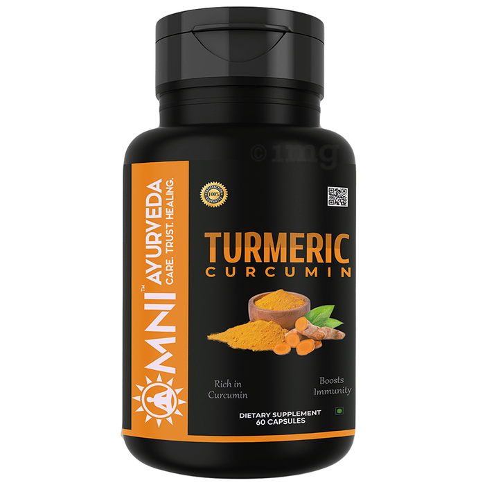 Omni Ayurveda Turmeric Curcumin Capsule: Buy bottle of 60.0 capsules at best price in India | 1mg