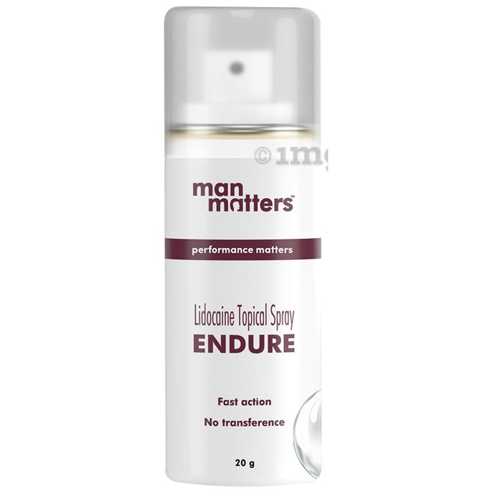 Man Matters Endure Topical Spray With Lidocaine For Long Lasting
