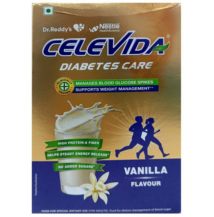 Celevida Diabetes Care Powder Vanilla No Added Sugar: Buy box of 400.0 ...