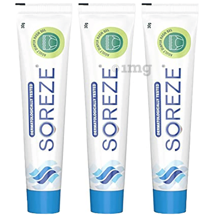 Soreze Adult Diaper Rash Gel (30gm Each): Buy combo pack of 3 Tubes at ...