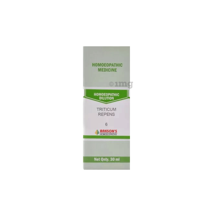 Bakson's Homoeopathy Triticum Repens Dilution 6 CH: Buy bottle of 30.0 ...
