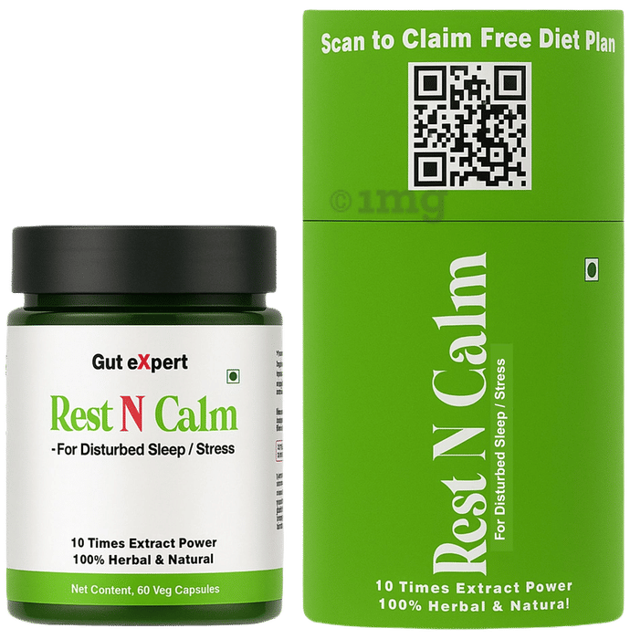 Gut Expert Rest N Calm Veg Capsule: Buy bottle of 60.0 vegicaps at best ...