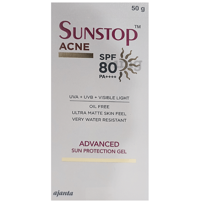 Sunstop Acne Advanced Sun Protection Gel SPF 80: Buy tube of 50.0 gm ...