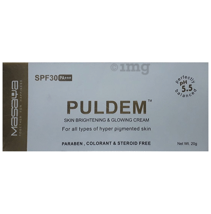 Puldem Skin Brightening & Glowing Cream SPF 30 PA+++: Buy tube of 20.0 ...