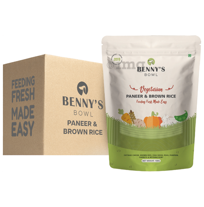 Benny's Bowl Vegetarian Paneer & Brown Rice Wet Dog Food (100gm Each ...