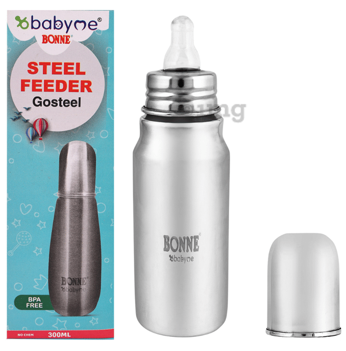 Bonne Gosteel Smooth Neck Feeder With Silicone Nipple 300 ml: Buy box ...