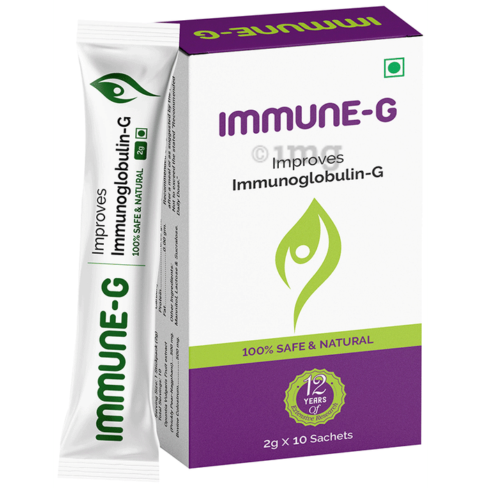 Immune-G Sachet: Buy packet of 2.0 gm Sachet at 𝗯𝗲𝘀𝘁 𝗽𝗿𝗶𝗰𝗲 in India | 1mg