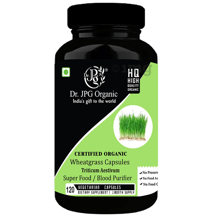 Dr. JPG Organic Wheatgrass Capsule Vegetarian Capsule: Buy bottle of ...