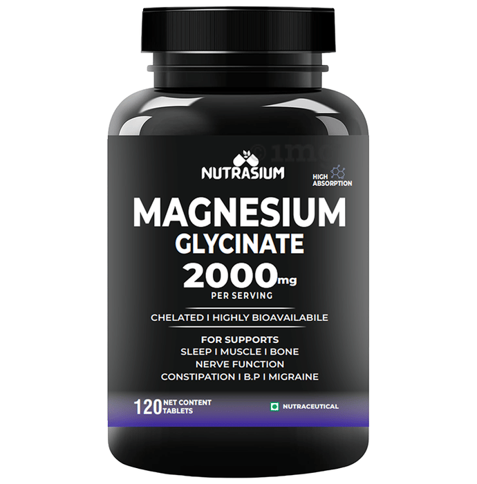 Nutrasium Magnesium Glycinate 2000 mg Tablets for Muscle Recovery ...