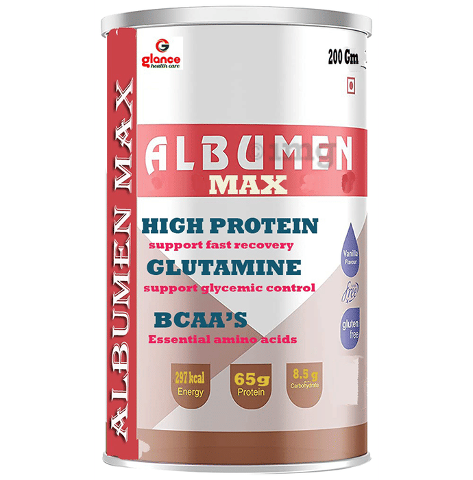 Glance Healthcare Albumen Max Powder: Buy Tin of 200.0 gm Powder at ...