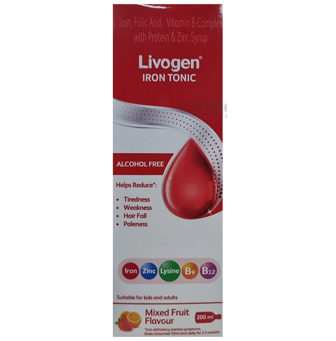 Livogen Iron Tonic Mixed Fruit: Buy bottle of 200.0 ml Tonic at best ...