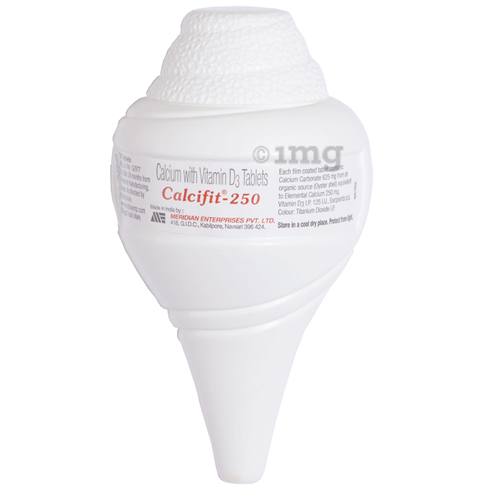 Calcifit 250mg Tablet: Buy bottle of 30.0 tablets at 𝗯𝗲𝘀𝘁 𝗽𝗿𝗶𝗰𝗲 in ...