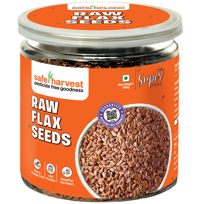 Safe Harvest Pesticide Free Goodness Raw Flex Seeds: Buy jar of 250.0 ...