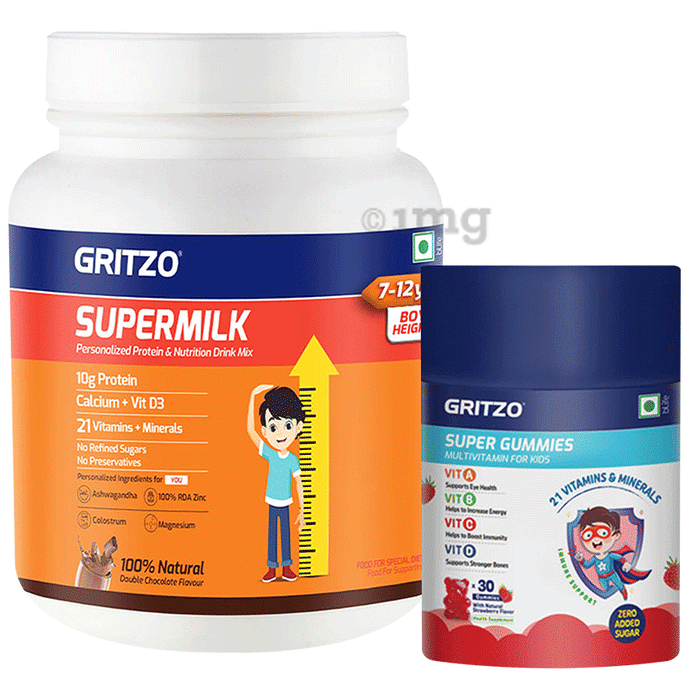 Gritzo Combo Pack of Supermilk for 7-12 Yrs Boy Height+ Double ...