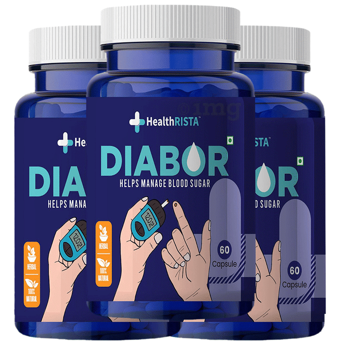 Healthrista Diabor Capsule (60 Each): Buy combo pack of 3.0 bottles at ...