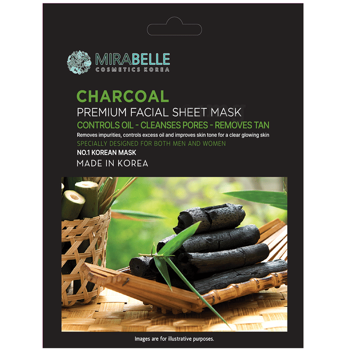 Mirabelle Cosmetics Korea Charcoal Premium Facial Sheet Mask: Buy ...