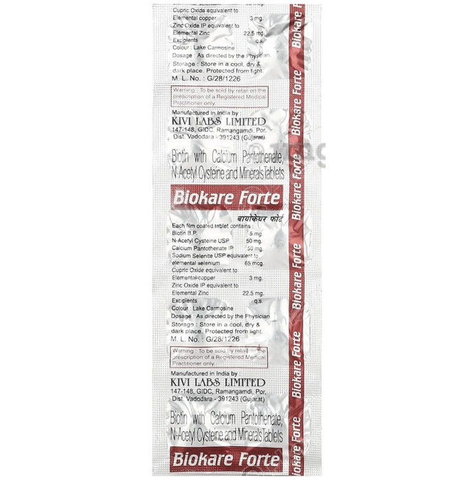 Biokare Forte Tablet: Buy strip of 10.0 tablets at best price in India ...