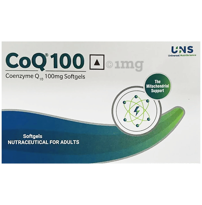 CoQ 100 Softgel Capsule for Adults: Buy strip of 10.0 soft gelatin ...
