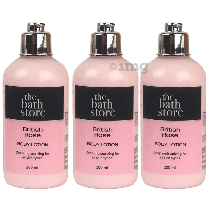 The Bath Store British Rose Body Lotion (200ml Each): Buy combo pack of ...