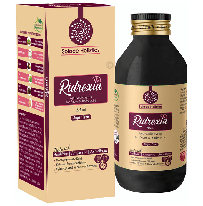 Solace Holistics Ridrexia Ayurvedic Syrup for Fever & Body Ache Syrup ...