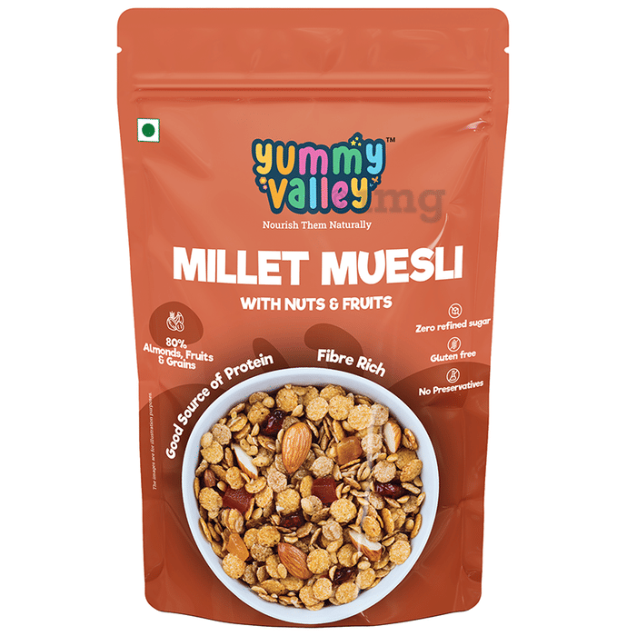Yummy Valley Millet Muesli Nuts & Fruits: Buy packet of 200.0 gm Muesli ...