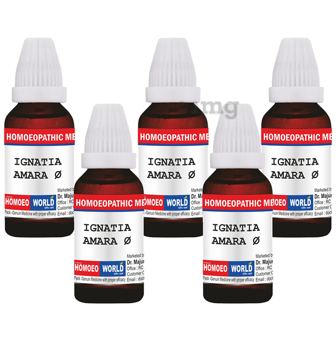 Dr. Majumder Homeo World Ignatia Amara Mother Tincture (30ml Each) Q: Buy combo pack of 5.0 ...