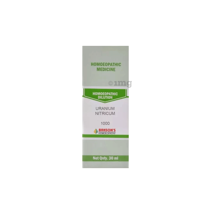 Bakson's Homoeopathy Uranium Nitricum Dilution 1000 CH: Buy bottle of ...