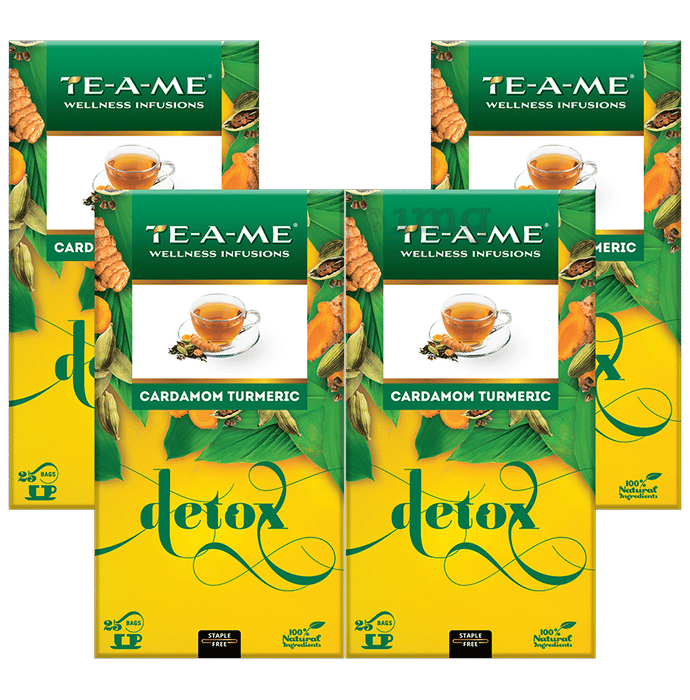 TE-A-ME Detox Cardamom Turmeric Tea Bag (25 Each): Buy combo pack of 4. ...