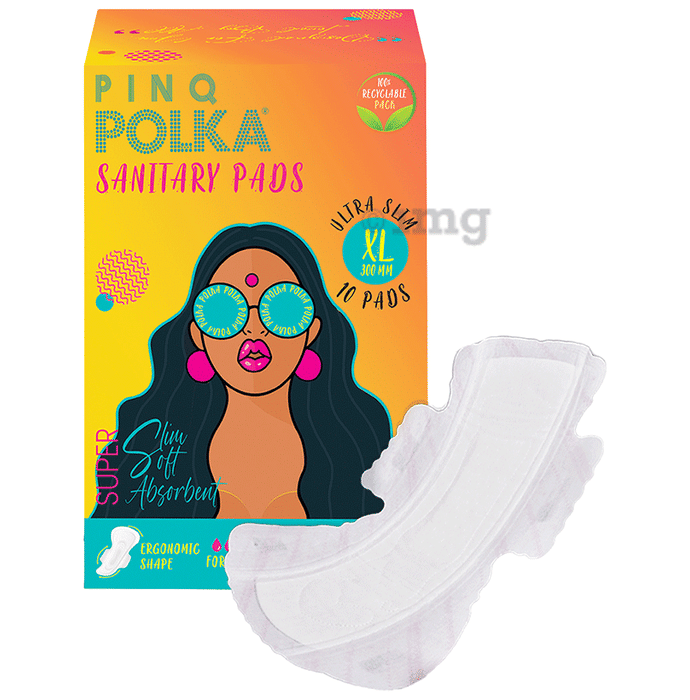 PINQ Polka Sanitary Pads (10 Each) XL: Buy packet of 1.0 Pack at best ...