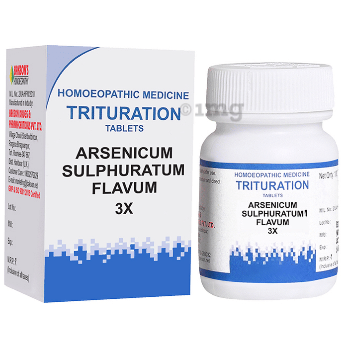 Bakson's Homoeopathy Arsenicum Sulphuratum Flavum Trituration Tablet 3X ...