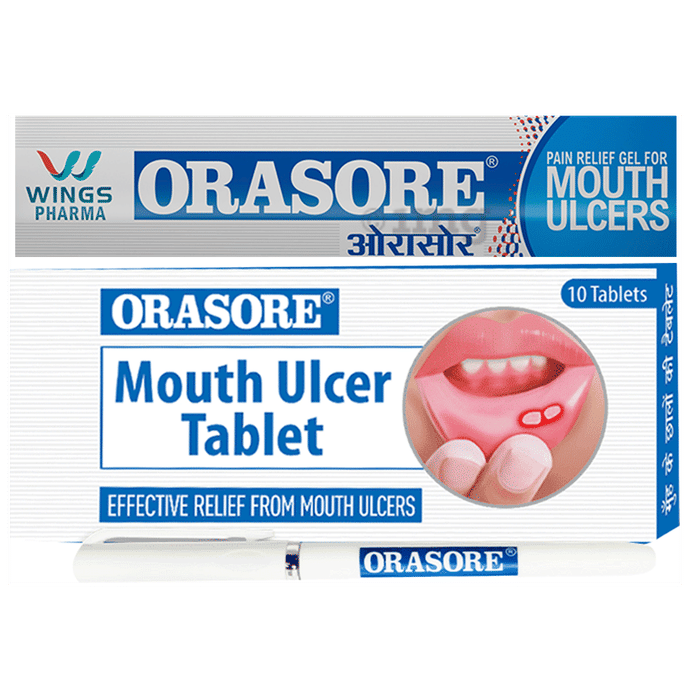 Combo Pack of Orasore Mouth Ulcer Relief Gel (12gm) & Mouth Ulcer ...