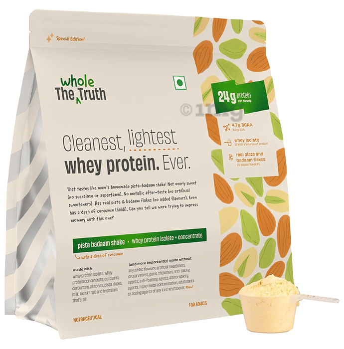 The Whole Truth Whey Protein Isolate + Concentrate 24g Protein per ...