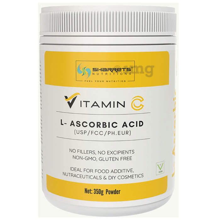Sharrets Vitamin C L Ascorbic Acid Vegan Powder: Buy jar of 350.0 gm Powder at best price in ...